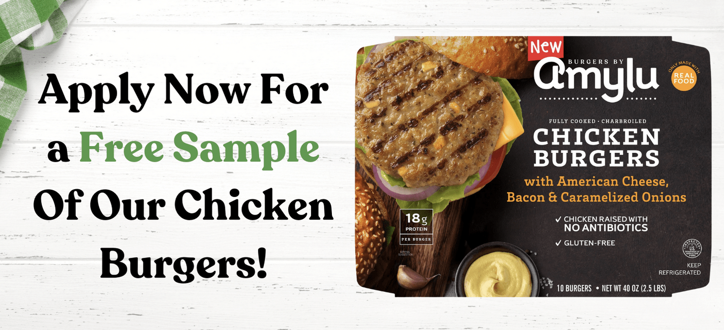 TrySpree - Healthy & Tasty: FREE Pack of Amylu Chicken Burgers!